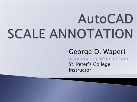 Autocad Scale Annotation Pptx