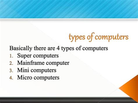 Types Of Computers Ppt