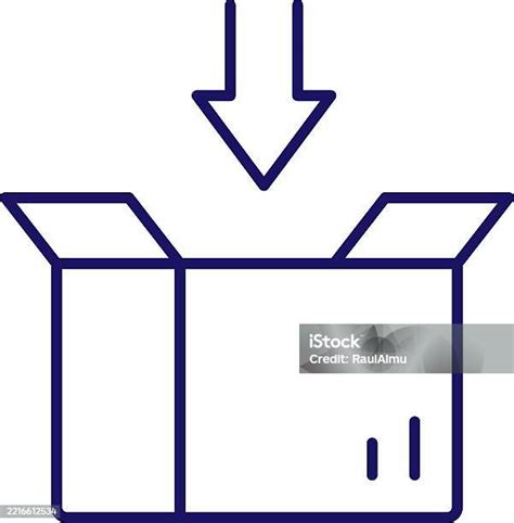 상자에 아래쪽 화살표 웹 및 그래픽 디자인 앱 배너 소셜 네트워크 및 카드에 대한 최소한의 얇은 선 아이콘 0명에 대한 스톡 벡터 아트 및 기타 이미지 Istock