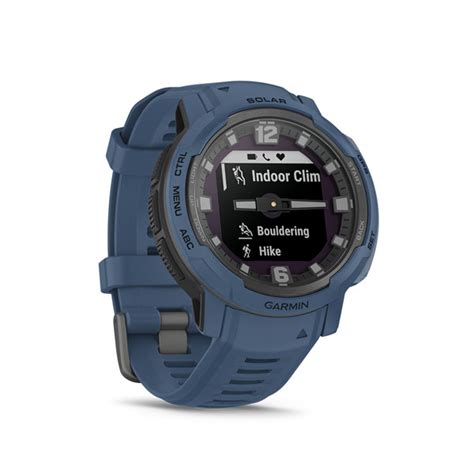 Instinct Crossover Solar Hybrid Rugged Analog Gps Smartwatch With Solar Charging Blue