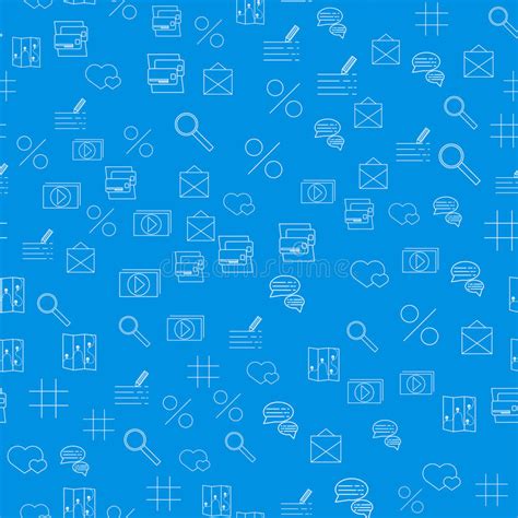 Seamless Pattern With Technology Icons Stock Vector Illustration Of