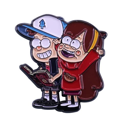 Значок Диппер и Мейбл из мультфильма Гравити Фолз Gravity Falls купить с доставкой по выгодным