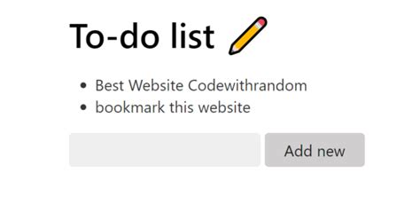 How To Make A Todo List Using Javascript