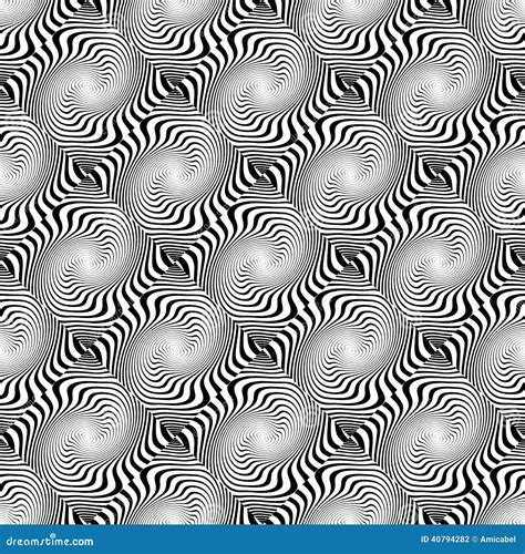 Design Seamless Whirl Geometric Stripy Pattern Stock Vector Illustration Of Movement