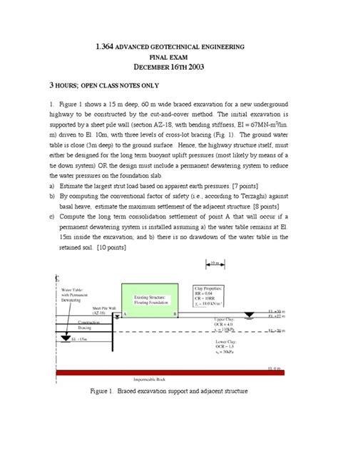 Geotechnical Engineering Exam Pdf Deep Foundation Geotechnical