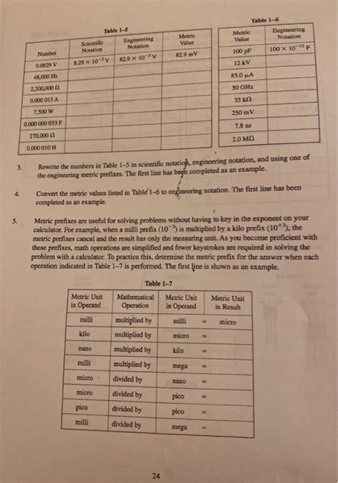 Solved Table 1 6 Metric Engineering Value Notation Metric