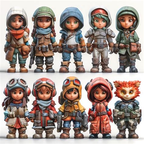 Game Characters Tiny Style Premium Ai Generated Image