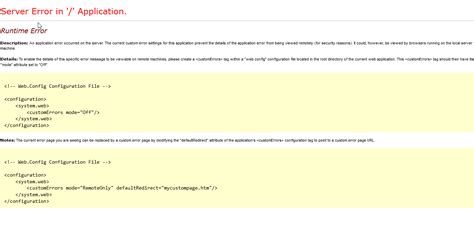 Mvc Showing Runtime Error In Mvc Application After Deploy Stack Overflow