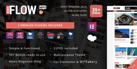 Flow News Wordpress Theme Free Download Version 30