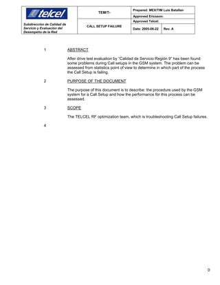 Call Setup Failure PDF