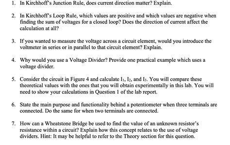 solved 1 in kirchhoff s junction rule does current