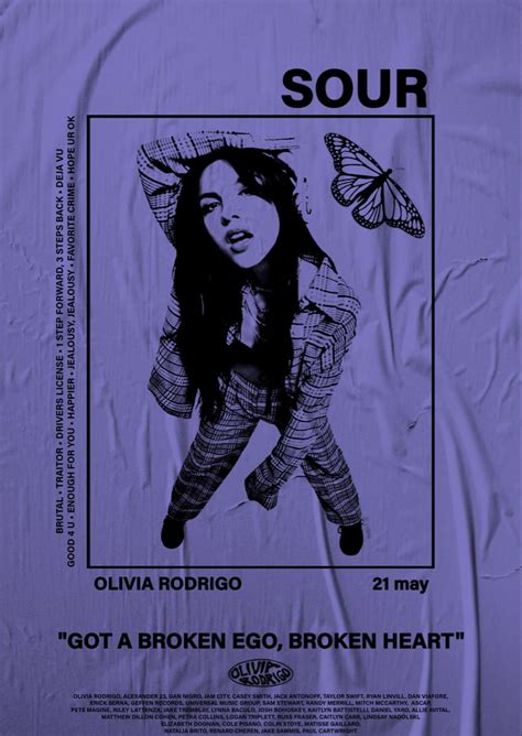 Olivia Rodrigo Sour Poster Impresión De Póster Pósteres Hojas Para