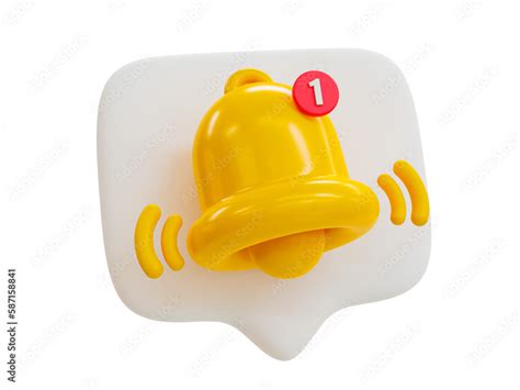 3d Minimal Turn On Notification Concept New Update Reminder New Notification Alert A Bell