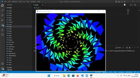 Python Turtle Bunga Spiral Design Python Turtle Graphics Making
