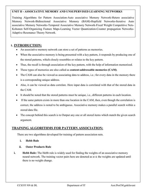 Ccs355 Neural Network And Deep Learning Unit Ii Notes With Question Bank