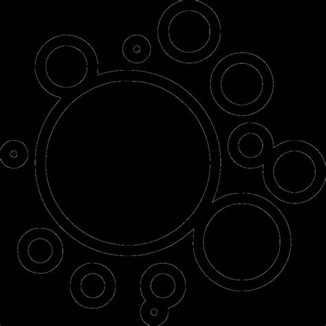 Abstract Bubble Outline Graphic PNG Image