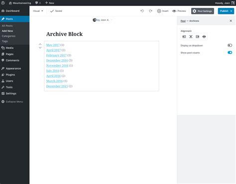 Add Block Archive · Issue 1464 · Wordpressgutenberg · Github