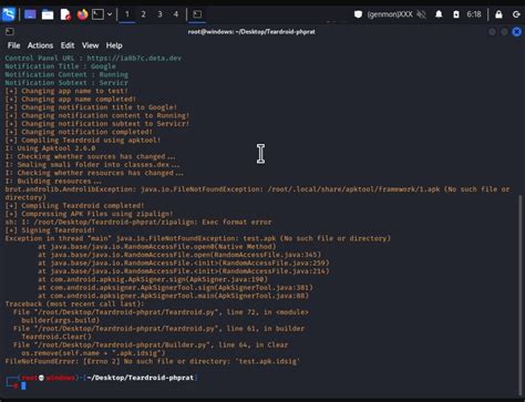 getting error while building apk · issue 16 · script1337 teardroid phprat · github