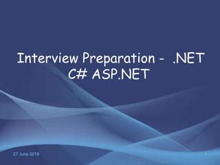 Interview Preparation Net Asp Csharp Ppt