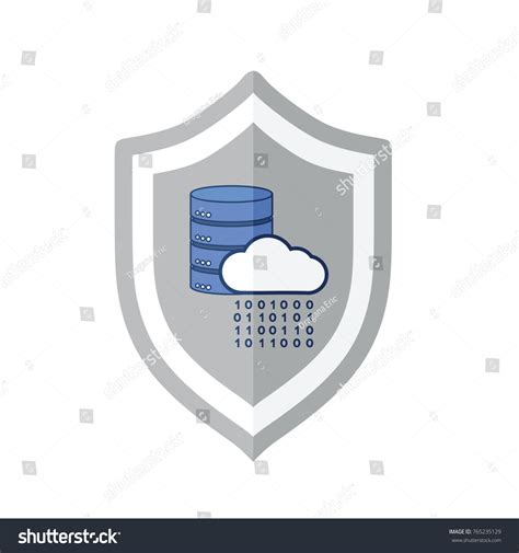 Shield Database Icon Vector Stock Vector Royalty Free 765235129
