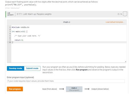 Solved Output Each Floating Point Value With Two Digits