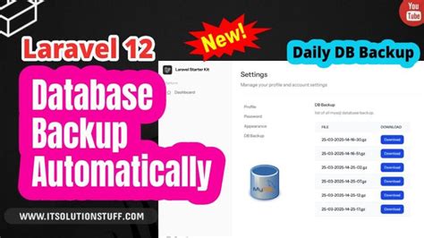 Laravel 12 Database Backup Daily Automatically Backup Of Database Hardik Savani