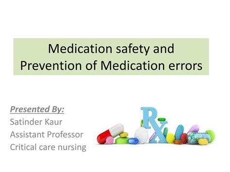 Medication Safety And Prevention Of Medication Errors Pptx