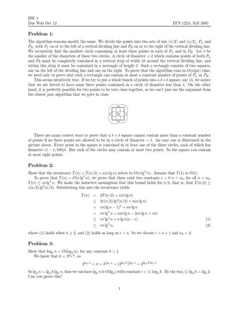 Hw1 Sol Pdf Computer Programming Algorithms
