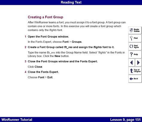 Winrunner 70 Tutorial Creating A Font Group