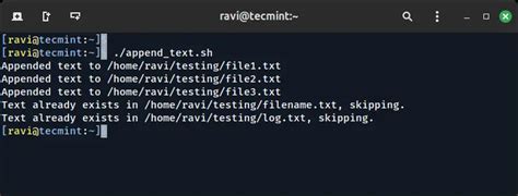 How To Append Text To Multiple Files Using Bash Script