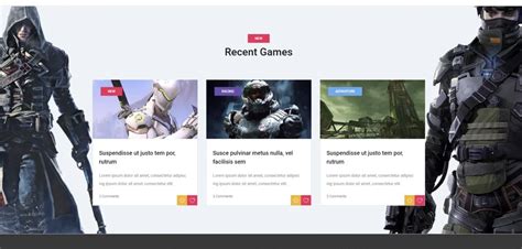 Скачать бесплатно готовый Html шаблон игрового сайта Game Warrior