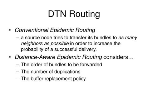 Ppt Performance Evaluation Of Vehicular Dtn Routing Under Realistic