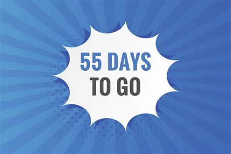 55 Days To Go Countdown Template 55 Day Countdown Left Days Banner Design 25726445 Vector Art