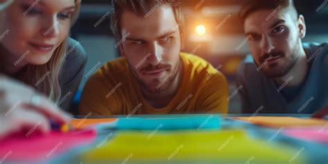 Premium Photo Startup Team Creating Value Proposition Canvases To Define Companys Value