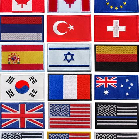 전술 군사 패치 국기 이스라엘 터키 독일 러시아 스페인 호주 미국 스위스 한국 배지 철제 자수 Aliexpress