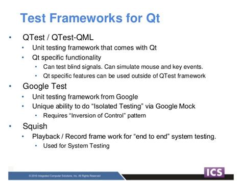 qt test framework