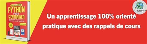 Amazon Fr 100 Exercices Python Pour Sentrainer Un Ensemble Dexercices Avec Différents