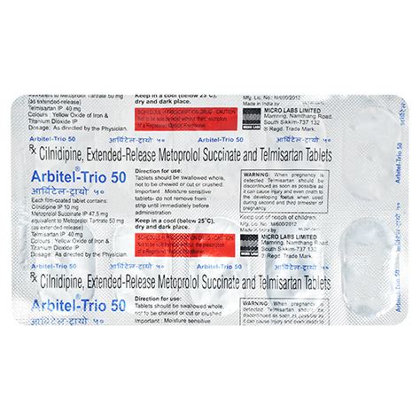 Arbitel Trio 50 Tablet Ak Medical Hall