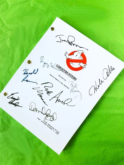 The Original Ghostbusters Movie Script Etsy