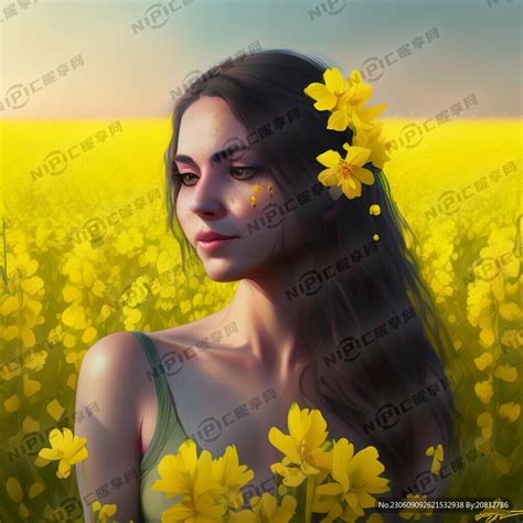 Ai创作图油菜花 昵图网
