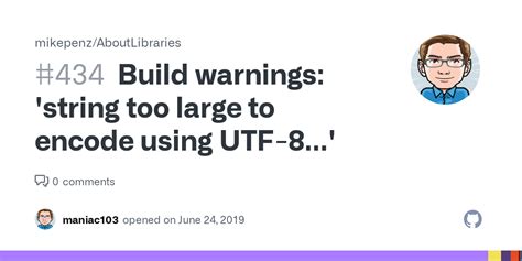 Build Warnings String Too Large To Encode Using Utf 8 · Issue 434 · Mikepenz