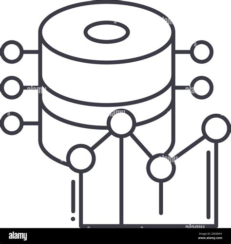 Data Information Concept Icon Linear Isolated Illustration Thin Line