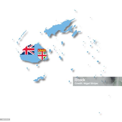 그림자 3d 그림을 제거하기 위해 클리핑 경로가 있는 흰색 배경의 피지 지도 0명에 대한 스톡 벡터 아트 및 기타 이미지 0명 개념 개념과 주제 Istock