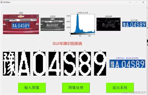基于MATLAB使用模板匹配法实现车牌的识别