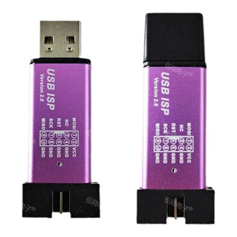 usbasp usb 51 avr mcu isp download cable at downloader with shell