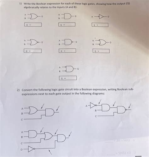 Solved Write The Boolean Expression For Each Of These Logic
