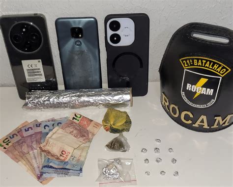 Polícia Militar Fecha Ponto De Venda De Drogas E Prende Dois Homens E