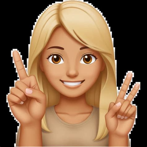 Girl Sticking Up Middle Finger Smiling Emoji Ai Emoji Generator