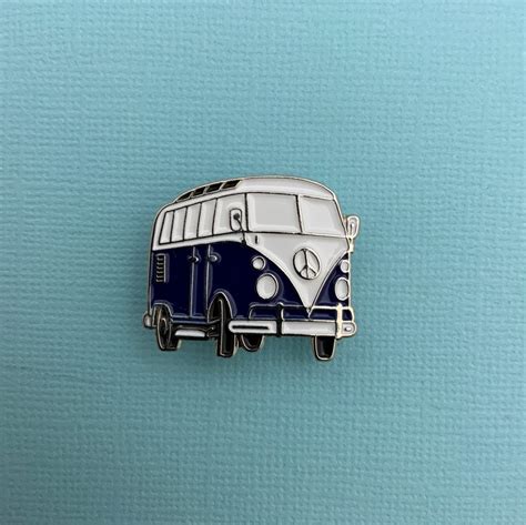 Dark Blue Enamel Metal Pin Badge 0133