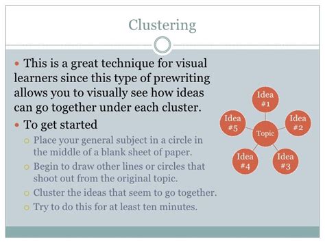 Clustering Writing
